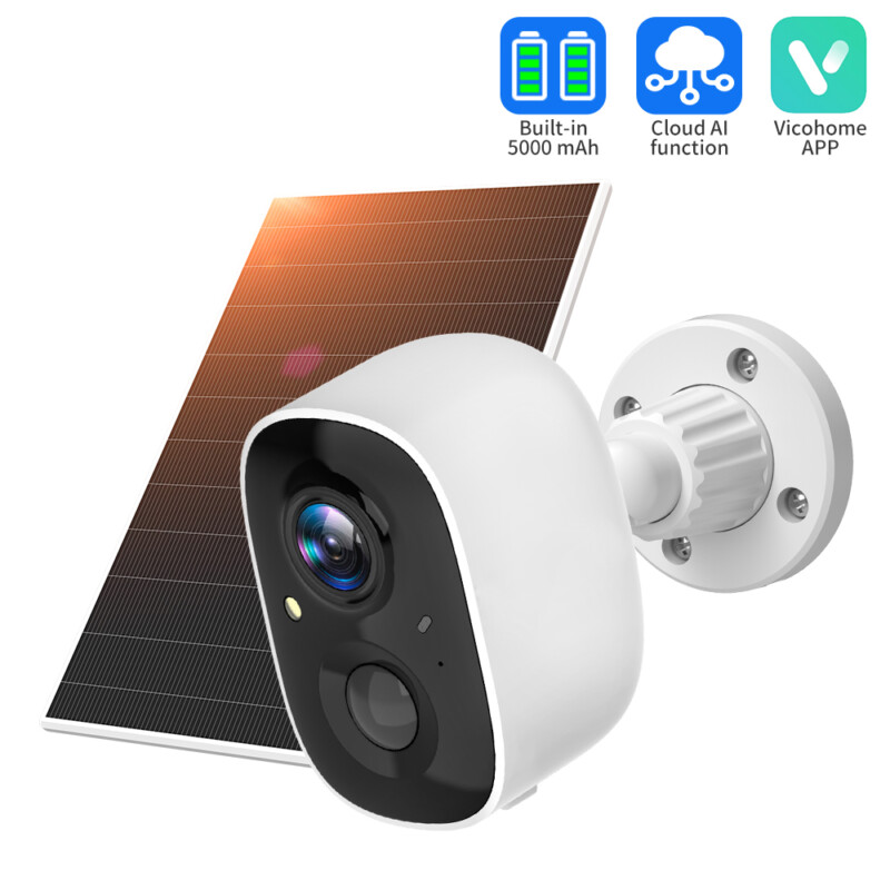 Rechargeable Battery Power Wireless WiFi Solar Security Camera ...