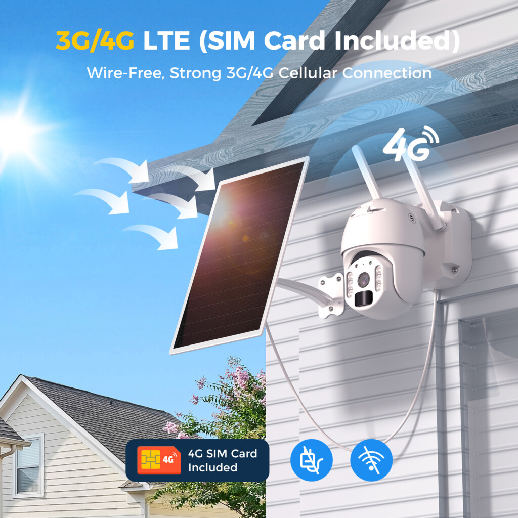 1080P Wifi 10W Solar Panel PTZ Security Camera | Professional ...
