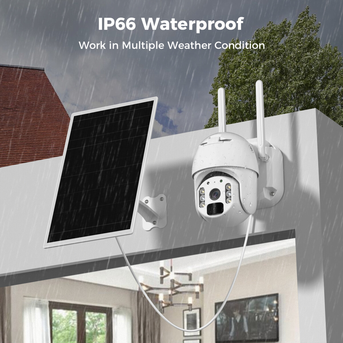 1080P Wifi 10W Solar Panel PTZ Security Camera | Professional ...