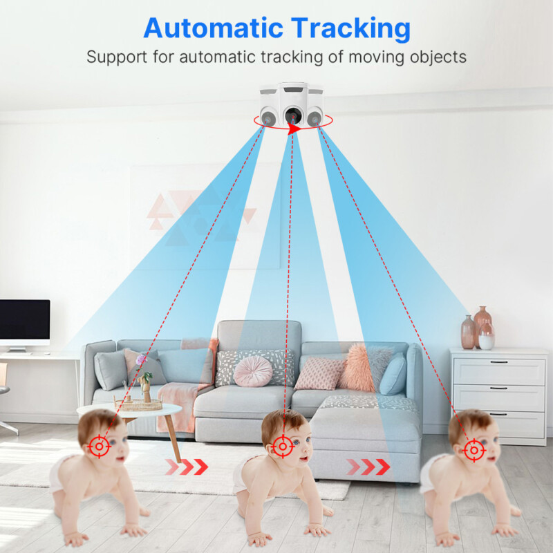 2K 4MP Wifi PTZ IP Smart Home Surveillance Security Camera ...
