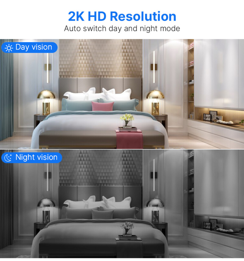 2K 4MP Wifi PTZ IP Smart Home Surveillance Security Camera ...