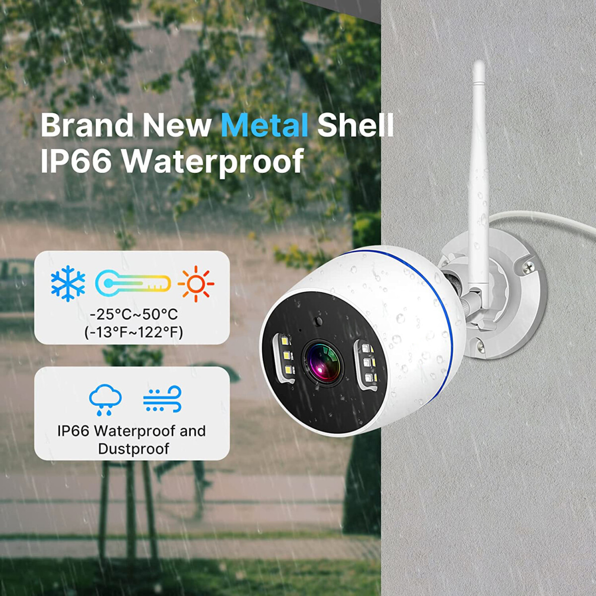 Full Color Night Vision Wireless Security Camera System with 3MP ...