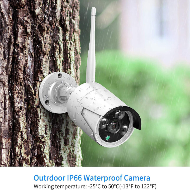 2K Wireless Security Camera System with 10 CH 5MP NVR Kit 10Pcs cameras ...